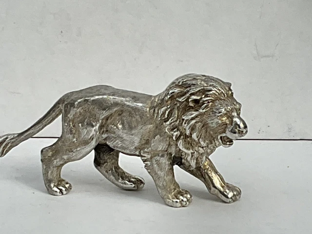 ASPREY SOLID SILVER Figure of a Lion, London Hallmark For 1988 £382.00 ...
