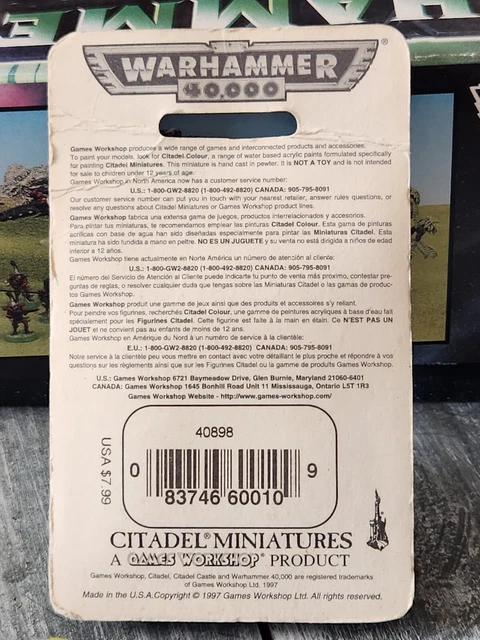 NEW METAL WOLF Guard Terminator-Cyclone Missile Launcher OOP Warhammer ...