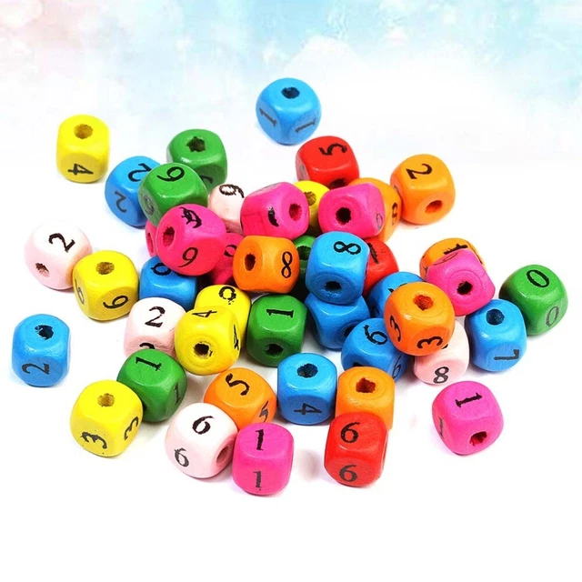 100 PCS EDUCATIONAL Kids DIY Children Beads Number String £7.99 ...