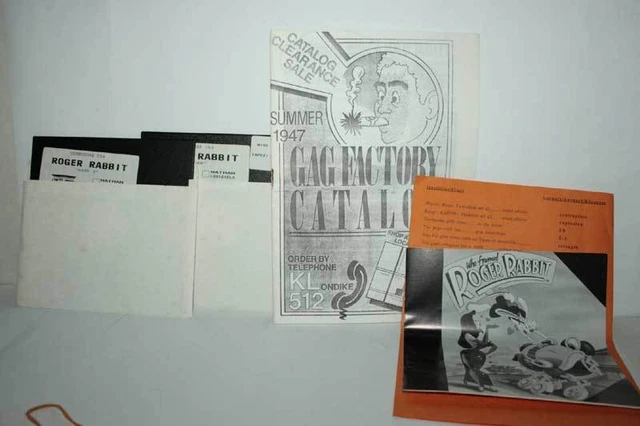 WHO FRAMED ROGER Rabbit Disk Version France Game Used Commodore 64 Fr1 ...