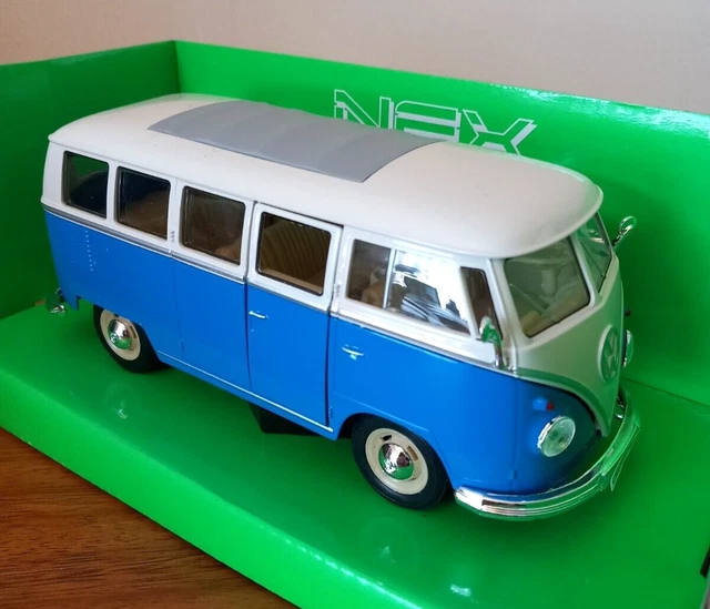 VW T1 DORMOBILE Split Screen Camper Van Bus Blue 1963 WELLY 1/24 Scale ...