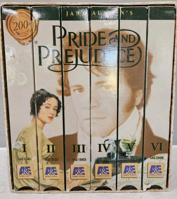 PRIDE AND PREJUDICE VHS 6 Tape Jane Austen Vintage Mini Series 1996 £13 ...