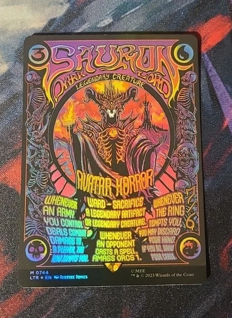 SAURON, THE DARK Lord | Borderless Poster Foil | LTR 0744 MTG Lord Of ...