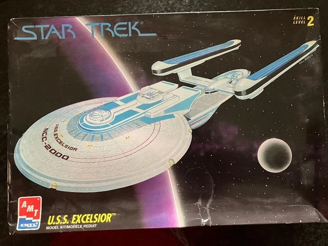 AMT ERTL STAR Trek U.S.S. Excelsior NCC-2000 1/1000 Scale Model Kit no ...