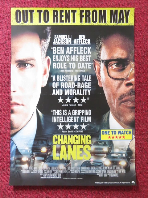 CHANGING LANES VHS Video Poster Ben Affleck Samuel L. Jackson 2002 £13. ...