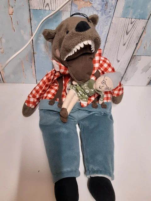 IKEA LUFSIG BIG Bad Wolf & Granny Plush Soft Toy Red Riding Hood £14.99 ...