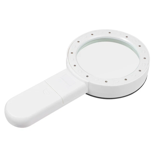 BOOK PAGE MAGNIFIER Lighted Magnifying Glass Glasses for Reading ...