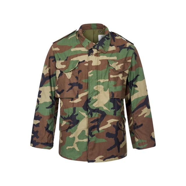 M65 JACKE ALPHA Industries US-Armee Militär Kampffeldmantel Waldland ...