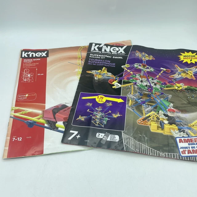 K'NEX ROLLER COASTER Clock Work Supersonic Swirl Instruction Manuals ...