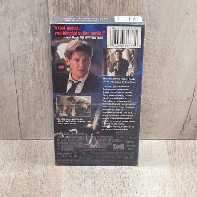 AIR FORCE ONE VHS Video Harrison Ford - NEW SEALED WITH WATERMARK ...