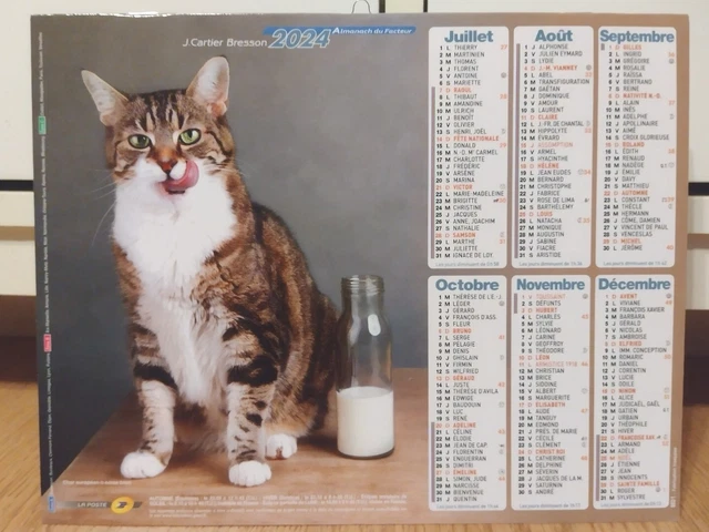 CALENDRIER LA POSTE 2024. Almanach du Facteur. Chats De Race EUR 10,00 ...