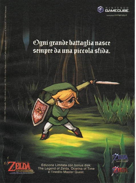 ZELDA THE WIND Waker Pubblicità 2003 GameCube Italian Magazine ...