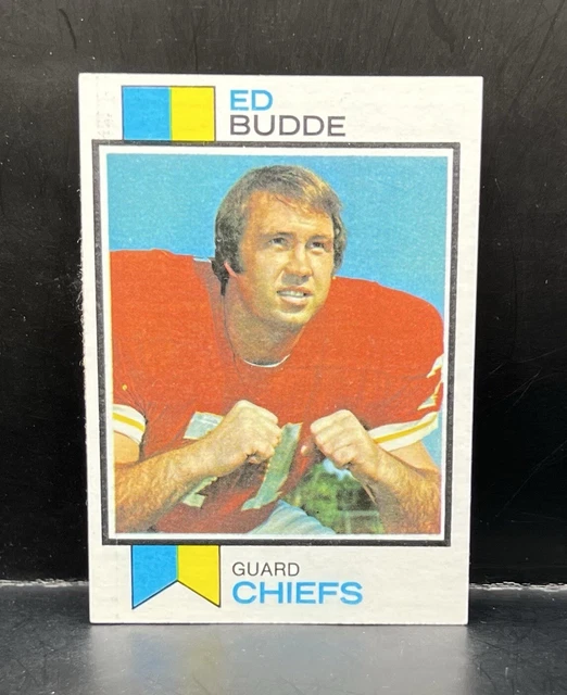 CARTE DE FOOTBALL Topps dédicacée ED BUDDE Kansas City Chiefs 1973 #462 ...