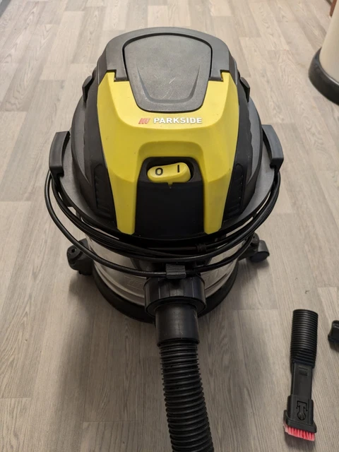 PARKSIDE PWD 12 A1 Black/Stainless Steel Wet/Dry Vacuum Cleaner £31.92 ...