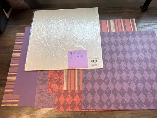 STAMPIN UP 12X12 DSP Designer Series Paper ~ 9 Sheets Cambridge ~ Z8 £8 ...
