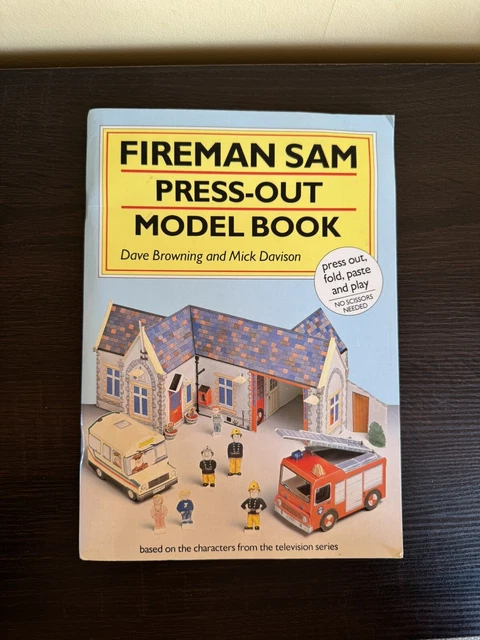 VINTAGE FIREMAN SAM Press-Out Model Book 1992 Paper Figures Playset £7. ...