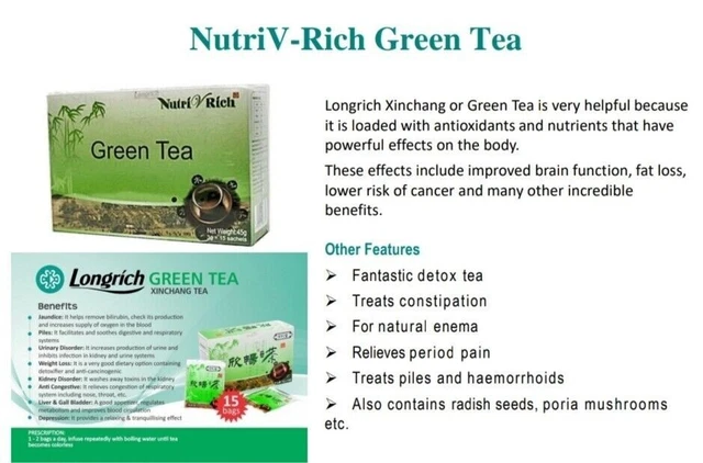 LONGRICH GREEN TEA / Longrich NutriV Rich Tea/ Detox Tea EUR 18,00 ...
