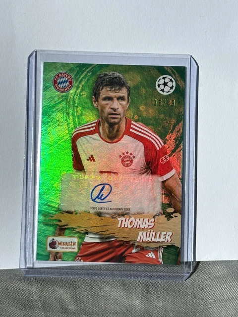 AUTOGRAPHE THOMAS MULLER /49 Topps Uefa Club Competitions Merlin ...
