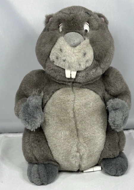 WALT DISNEY STORE Gopher Rare Winnie The Pooh Grey Beaver Soft Plush ...