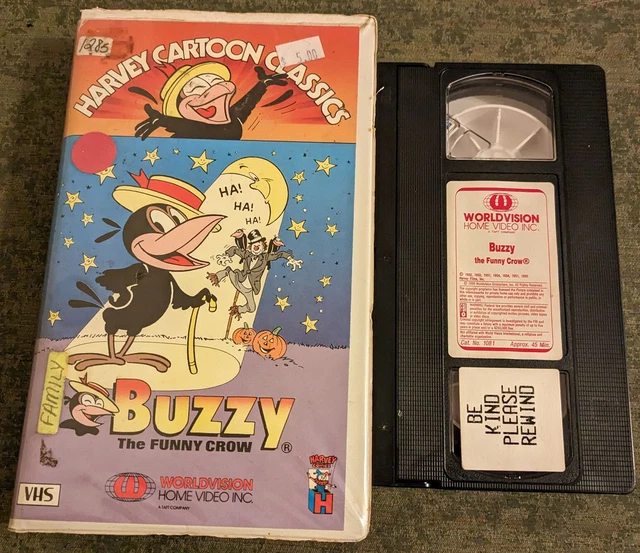 BUZZY THE FUNNY Crow - rare VHS tape - original U.S Version - clamshell ...