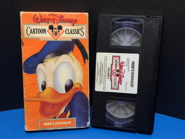 VHS WALT DISNEY Cartoon Classics Volume 2 Here's Donald (Disney, 1987 ...