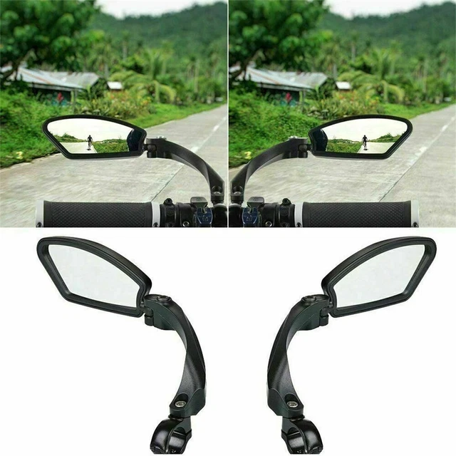 3D MTB MOUNTAIN Bike Handle Bar Rotatable Convex Bicycle Rear-view ...