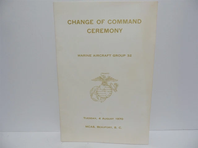 VINTAGE 1970 CHANGE Of Command Ceremony Mcas Beaufort Marine Aircraft ...