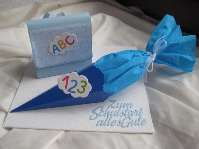 GESCHENKBOX GELDGESCHENK SCHULE EINSCHULUNG SCHULANFANG versch. Farben zur Wahl EUR 6,50 ...