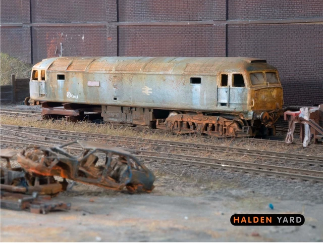 SCRAPYARD LOCOMOTIVE. HEAVILY rusted and weathered Class 47 diesel. R ...