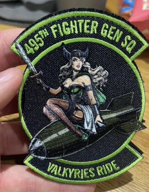 RARE 495TH FIGHTER squadron F-35 Pin Up Patch USAF RAF Lakenheath £10. ...