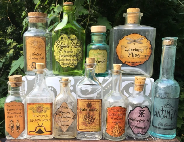 3” TALL POLYJUICE Potion Ingredient Labels Harry Potter Party Prop ...