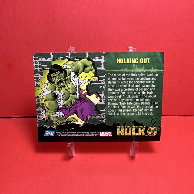 2003 TOPPS MARVEL The Incredible Hulk Hulking Out #5 VG $2.87 - PicClick AU