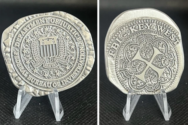 RARE FBI Key West Florida FL pièce de défi fédéral shérif de police EUR ...