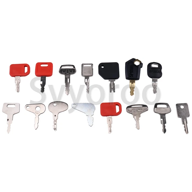 15 KEYS SET For Case Cat Hitachi Komatsu Clark JCB Heavy Equipment ...