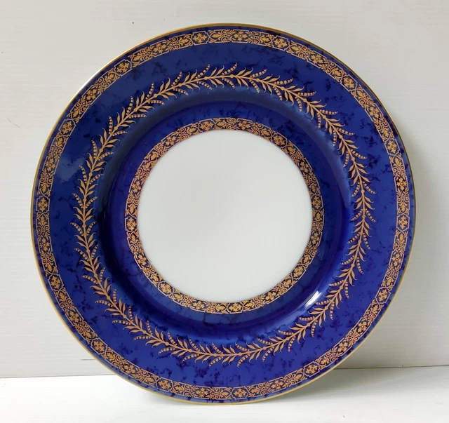 ASSIETTE DE PRESENTATION Porcelaine Raynaud Limoges Bleu Et Dore 25 Cm ... ASSIETTE DE PRESENTATION Porcelaine Raynaud Limoges Bleu Et Dore 25 Cm ...