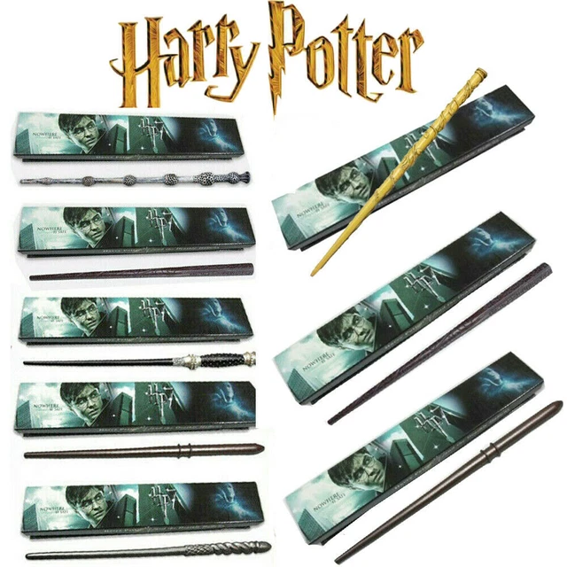 HARRY POTTER RESIN Magic Wand Hermione Voldemort Wands Stick Xmas Boxed ...