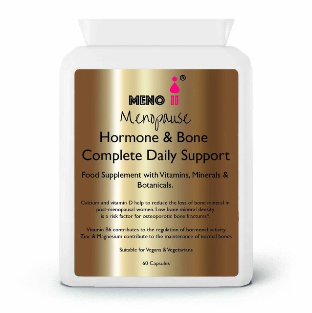 MENOPAUSE SUPPORT SUPPLEMENTS Hormone Balance Bone Health Capsules 60 ...