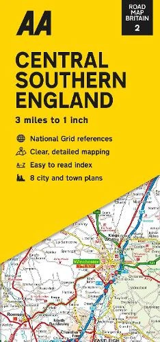 ROAD MAP CENTRAL Southern England (Map) Road Map Britain EUR 8,01 ...