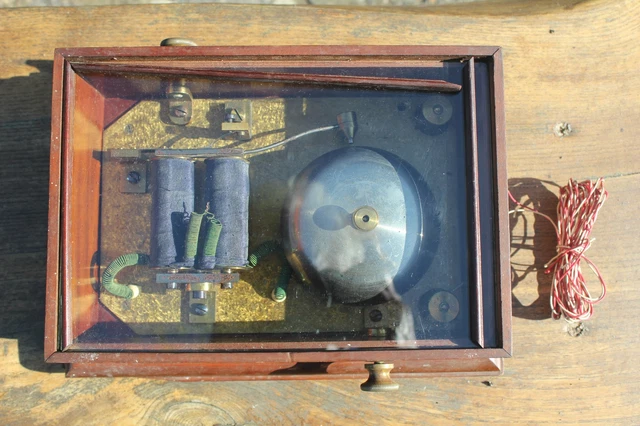 RAILWAY SIGNAL BOX Mahogany Block Bell Unrestored but in Working Order ...