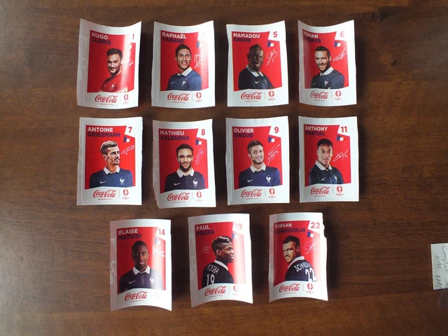 LOT COMPLET 11 Extra stickers Coca Cola Panini Euro 2016. Griezmann ...