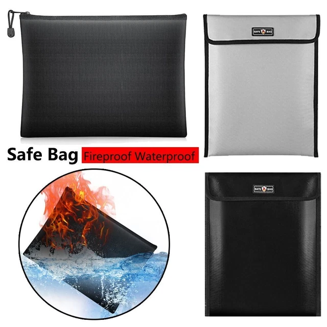 EXPLOSION-PROOF WATERPROOF SAFE Storage Pouch Money Bags Document Bag ...