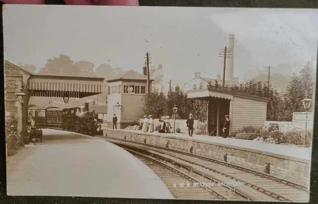 PRE-WAR RADSTOCK RAILWAY Station Postcard , Somerset, Real Photo ...