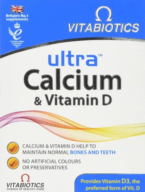 VITABIOTICS ULTRA CALCIUM with Vitamin D Tablets, Pack of 30 £5.99 ...