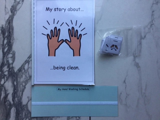 PECS BOARDMAKER HAND Washing Schedule & Clean Social Story for Autism ...