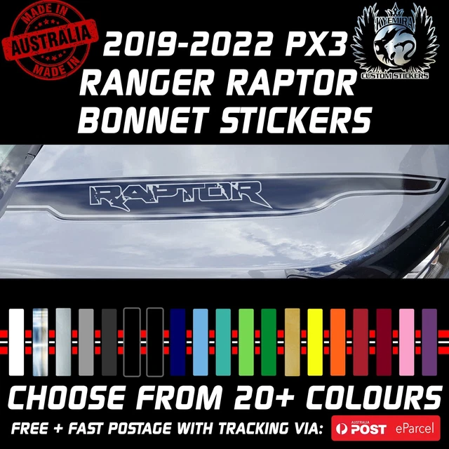 X1PAIR OF FORD Ranger RAPTOR 2019-2022 RANGER RAPTOR BONNET STRIPES ...