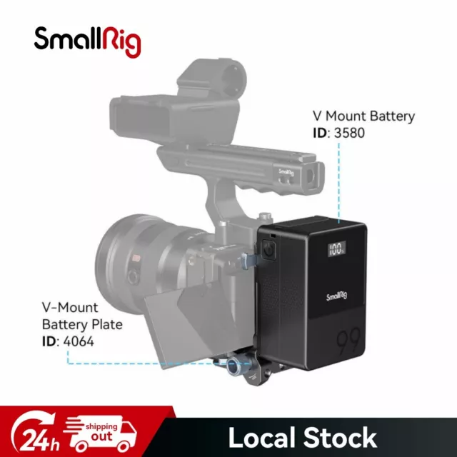SMALLRIG CAMERA V-MOUNT Battery Mounting Plate +mini V Mount Battery ...