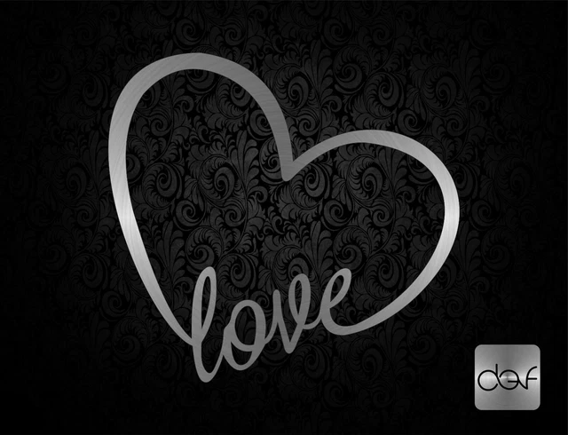 LOVE HEART SIGN -dxf files for laser cnc plasma cutting SVG CDR router ...