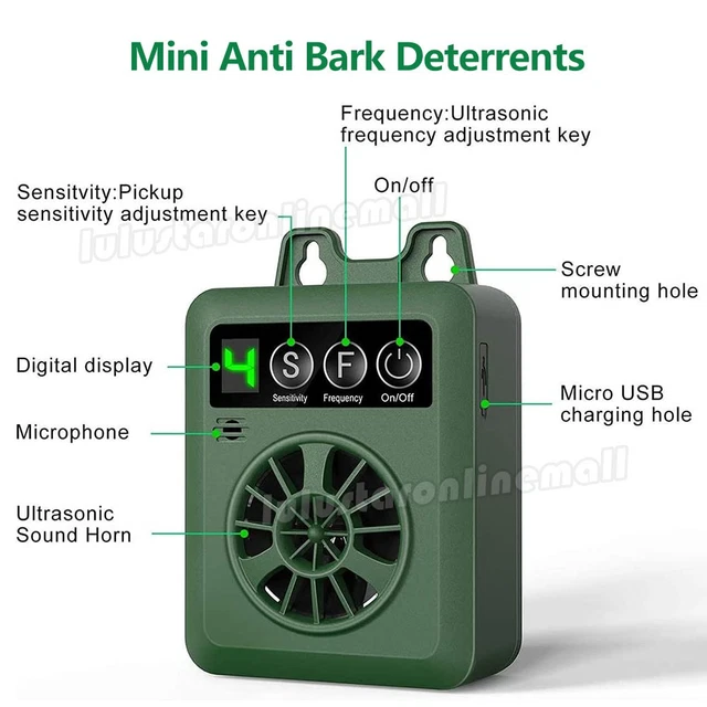 OUTDOOR ANTI BARK Device Ultrasonic Dog Barking Control Stop Repeller ...