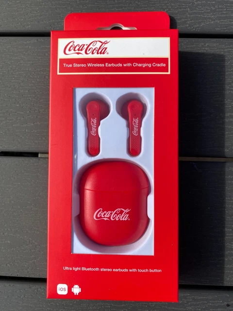 OFFICIAL COCA-COLA BLUETOOTH 5 True Stereo Wireless Earbuds Touch ...