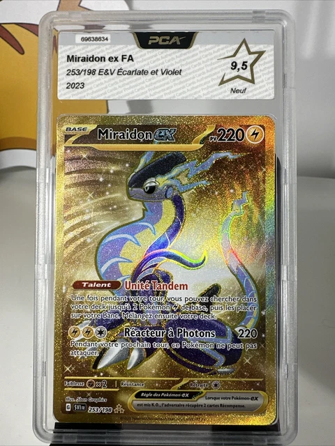 CARTE POKÉMON MIRAIDON EX Full Art secrète Gold 253/198 Écarlate Et ...
